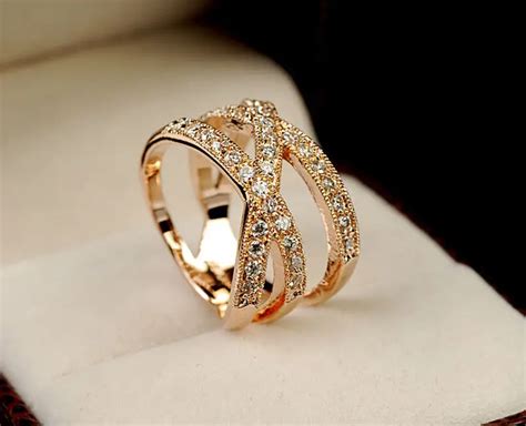 Элегантные ювелирные изделия розовое золото австрийский кристалл крестик широкие вечерние