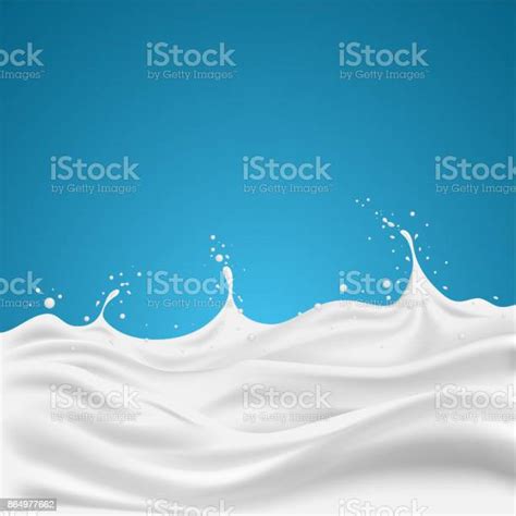 3d 현실 우유 시작입니다 파란색 바탕에 방울과 액체입니다 벡터 일러스트입니다 물이 튀는에 대한 스톡 벡터 아트 및 기타 이미지 물이 튀는 우유 0명 Istock