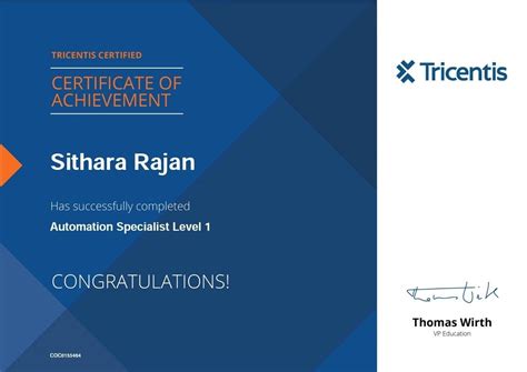 Sithara Baswal Rajan On Linkedin Tosca Automation