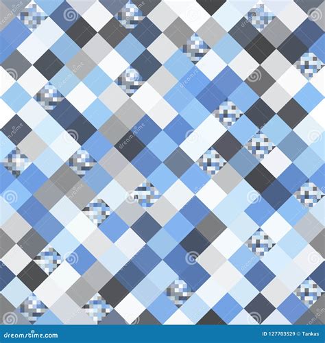 Geometric Abstract Pattern In Low Poly Pixel Art Style Stock Vector Illustration Of Seamless