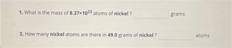 Solved 1 How Many Moles Of N Are There In A Sample That Chegg Com