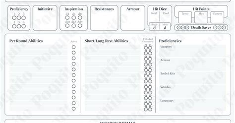 Dandd 5e Clean Custom Character Sheets Album On Imgur