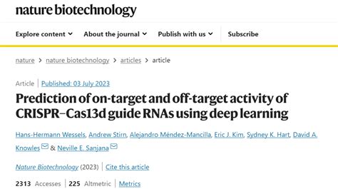 Nature子刊 通过深度学习预测RNA靶向CRISPR工具的靶标和脱靶活性 知乎