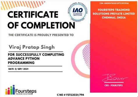 Viraj Pratap Singh On Linkedin Python Certificate Pythonprogramming