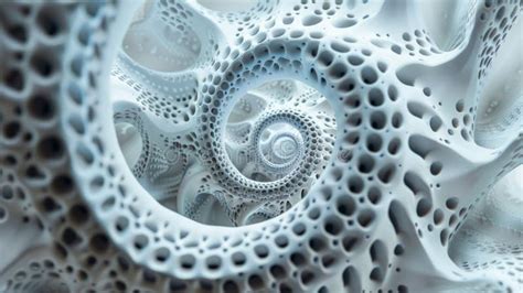 Design With Intricate Patterns Organic Spirals Inspired By Futuristic And Fractal Elements