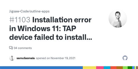 Installation Error In Windows 11 Tap Device Failed To Install With