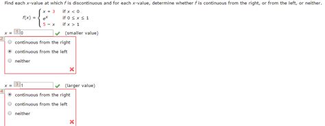 Solved Find Each X Value At Which F Is Discontinuous And For Chegg