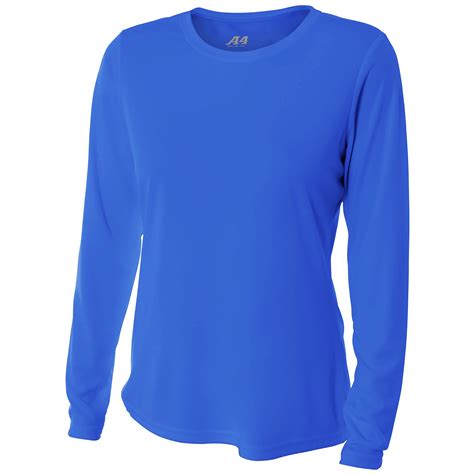 A4 A4nw3002 Womens Cooling Performance Long Sleeve Tee Royal Full