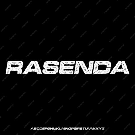 대담한 표시 알파 글 터 프리미엄 벡터