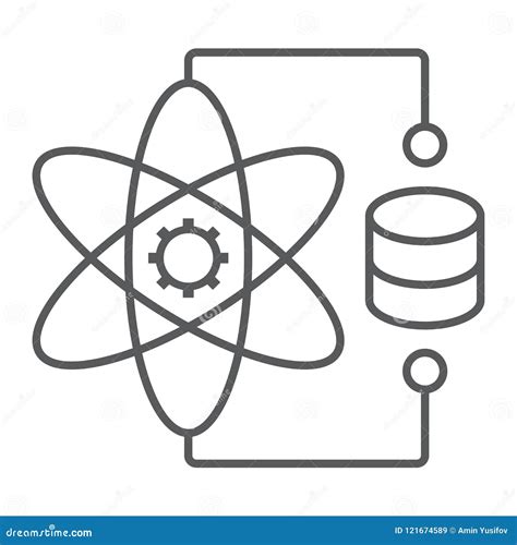 Data Science Thin Line Icon Data And Analytics Stock Vector
