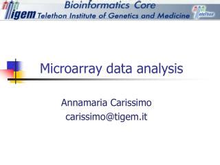PPT Microarray Data Analysis PowerPoint Presentation Free Download ID
