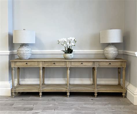 Henley 4 Drawer Oak Console Table In Light Oak Nordic Style London