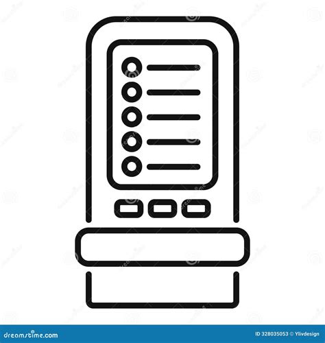 Electronic Voting Machine With Buttons And Screen For Voting Stock Vector Illustration Of