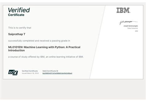Machinelearning Python Ibm Edx Certificate Datascience