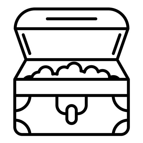 Treasure Chest Line Icon 14807579 Vector Art At Vecteezy