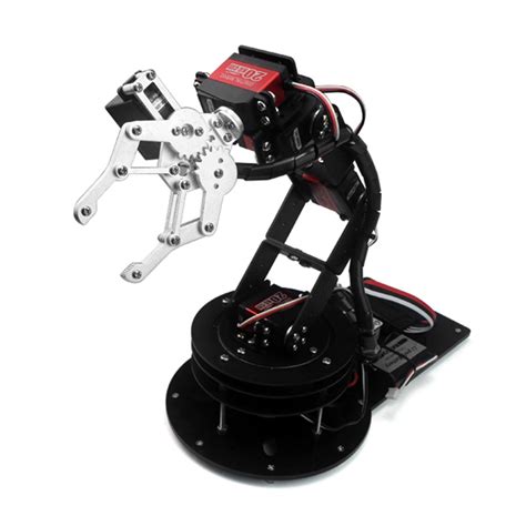 Lobot 6 Dof Aluminum Rc Robot Arm Gripper App Stick Control Programmable Educational Kit Sale