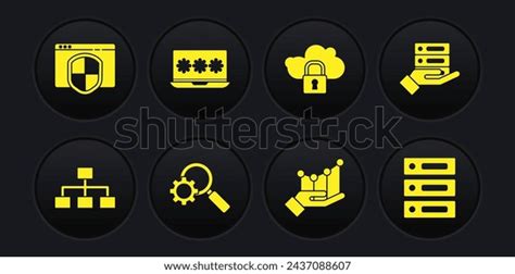 Set Hierarchy Organogram Chart Server Data Stock Vector Royalty Free 2437088607 Shutterstock