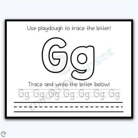 Letter G Playdough Mats