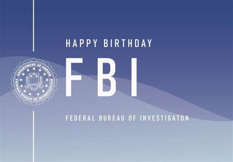 National Counterintelligence And Security Center On Linkedin Happy 116th Birthday Fbi Thank