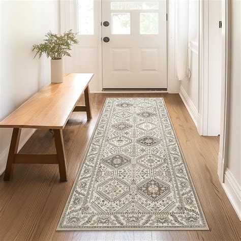 Genimo Runner Rug 2x5 Non Slip Hallway Runner Rugs Machine Washable Low Pile Soft