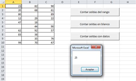 macro para contar celdas con datos excel total