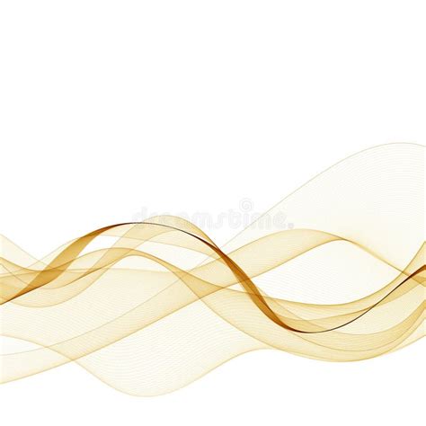 Vector Abstract Color Wave Design Element Brown Wavy Line Eps 10