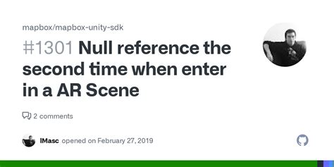 Null Reference The Second Time When Enter In A Ar Scene · Issue 1301