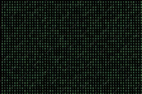 Premium Photo Binary Code Grid From Bright Green Digits On Black