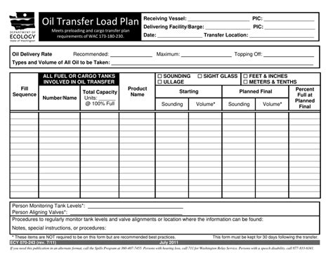 Load Plan Templates Pdf Download Fill And Print For Free Templateroller