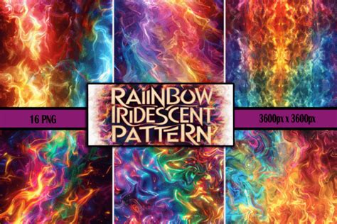 Rainbow Iridescent Fire Pattern Graphic By Printable Design · Creative Fabrica