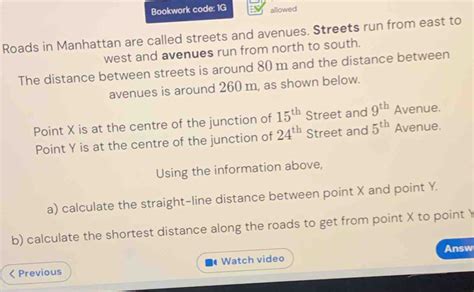solved bookwork code 1g allowed roads in manhattan are called streets