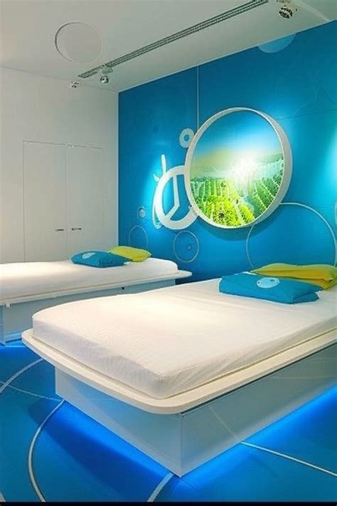 Frutiger Aero Room Interior And Decoration 🖼️🐟 Futuristic Room