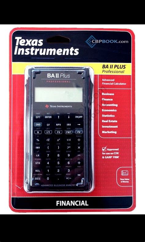 Bnib Texas Instruments Ba Ii Plus Professional Advanced Financial Math