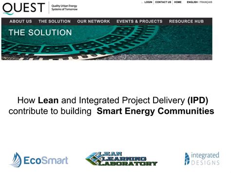 Quest How Lean And Ipd Contribute To Building Smart Energy Communities Ppt