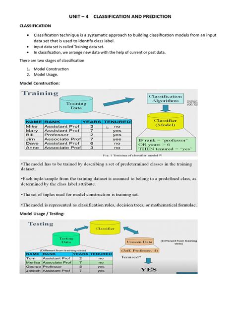 Classification And Prediction Techniques Pdf Statistical