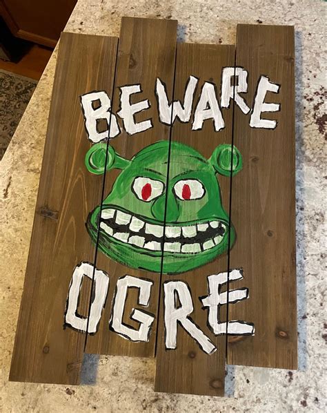 Shrek Beware Ogre Wall Hanging Artofit