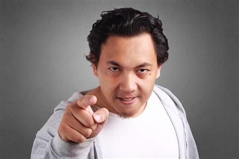 Premium Photo Man Angry Finger Pointing At The Camera