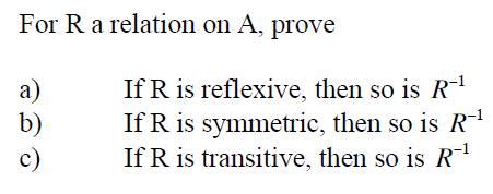 Solved For R A Relation On A Prove If R Is Reflexive Then Chegg Com