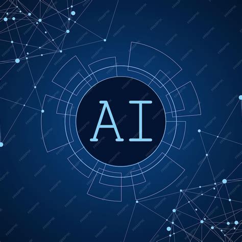 인공지능 Ai 이 회로판에 미래 기술 개념 프리미엄 벡터