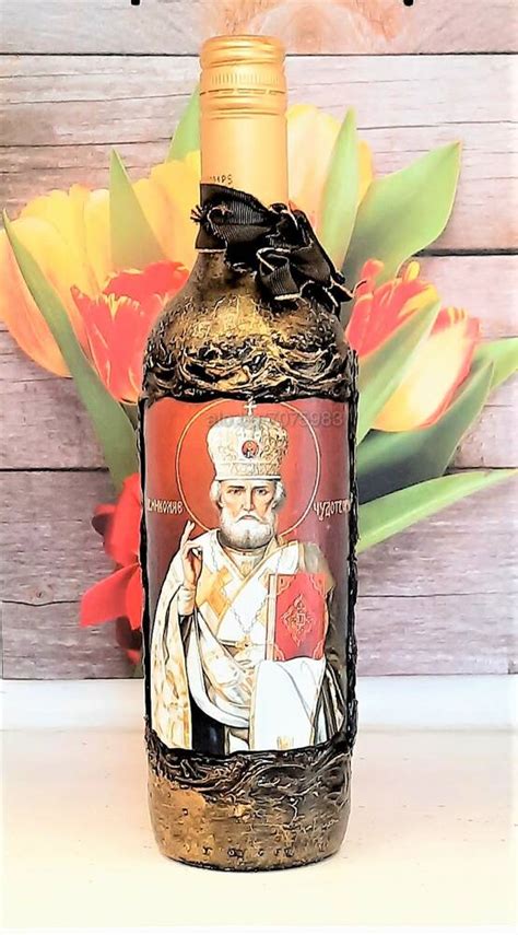 Подарък за юбилей с икона Св Николай Сувенир Ръчно изработени Креативна авторска ръ