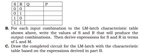 Solved P Points We Want To Create An LM Latch With Chegg Com