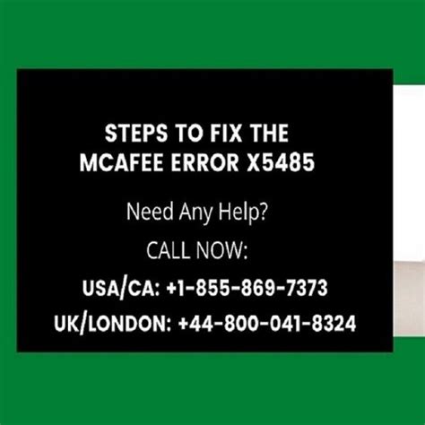 Stream Steps To Easily And Quickly Fix The Mcafee Error Code X5485 By