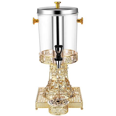 Bulk Luxury Gold Stainless Steel Juice Dispenser 8l For Hotel Use