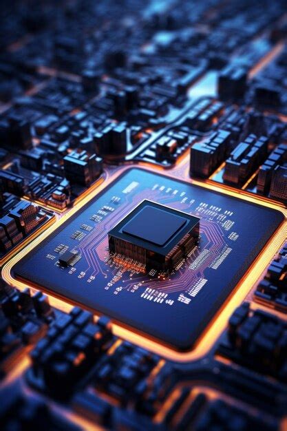 Premium Photo Motherboard Chips Generative AI