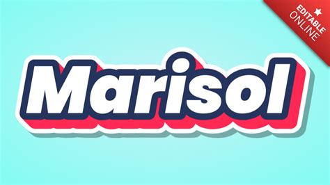 Marisol Red Blue 3d Text Effect Generator
