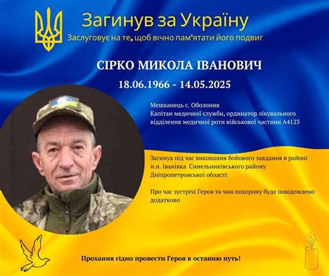 Микола Сірко загинув на Дніпропетровщині що відомо про Героя