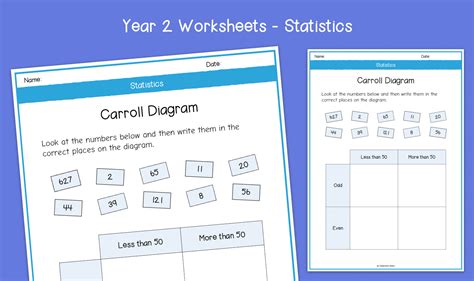 Year 2 Carroll Diagram Worksheets Ks1 Statistics And Data Primary Maths