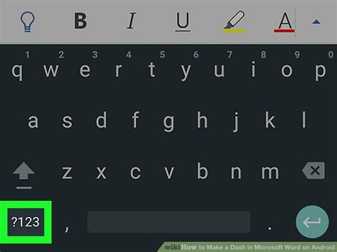 How To Make A Dash In Microsoft Word On Android 5 Steps