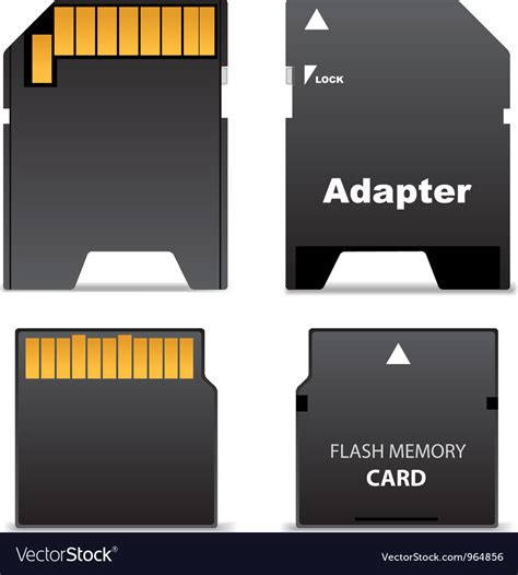 Digital Flash Memory Mini Card Royalty Free Vector Image