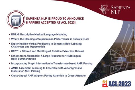 sapienza nlp on linkedin acl2023 acl2023nlp nlproc
